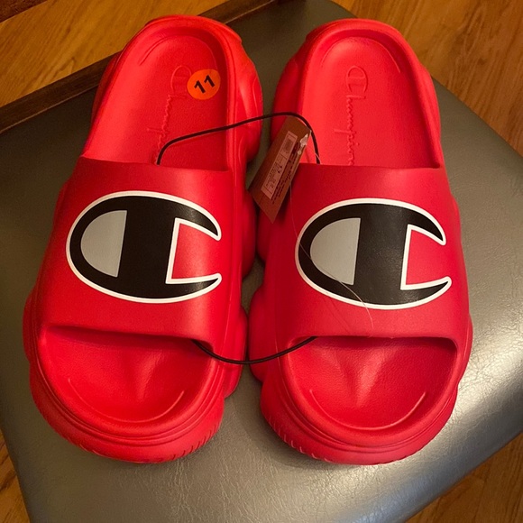 Champion | Shoes | Mens Champion Meloso Squish Sport Slides Red Size 1 ...